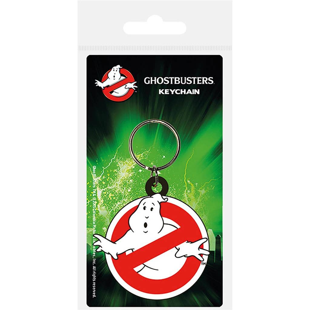RePop Gifts | Officical Ghostbusters No Ghost Logo Rubber Keyring Keychain