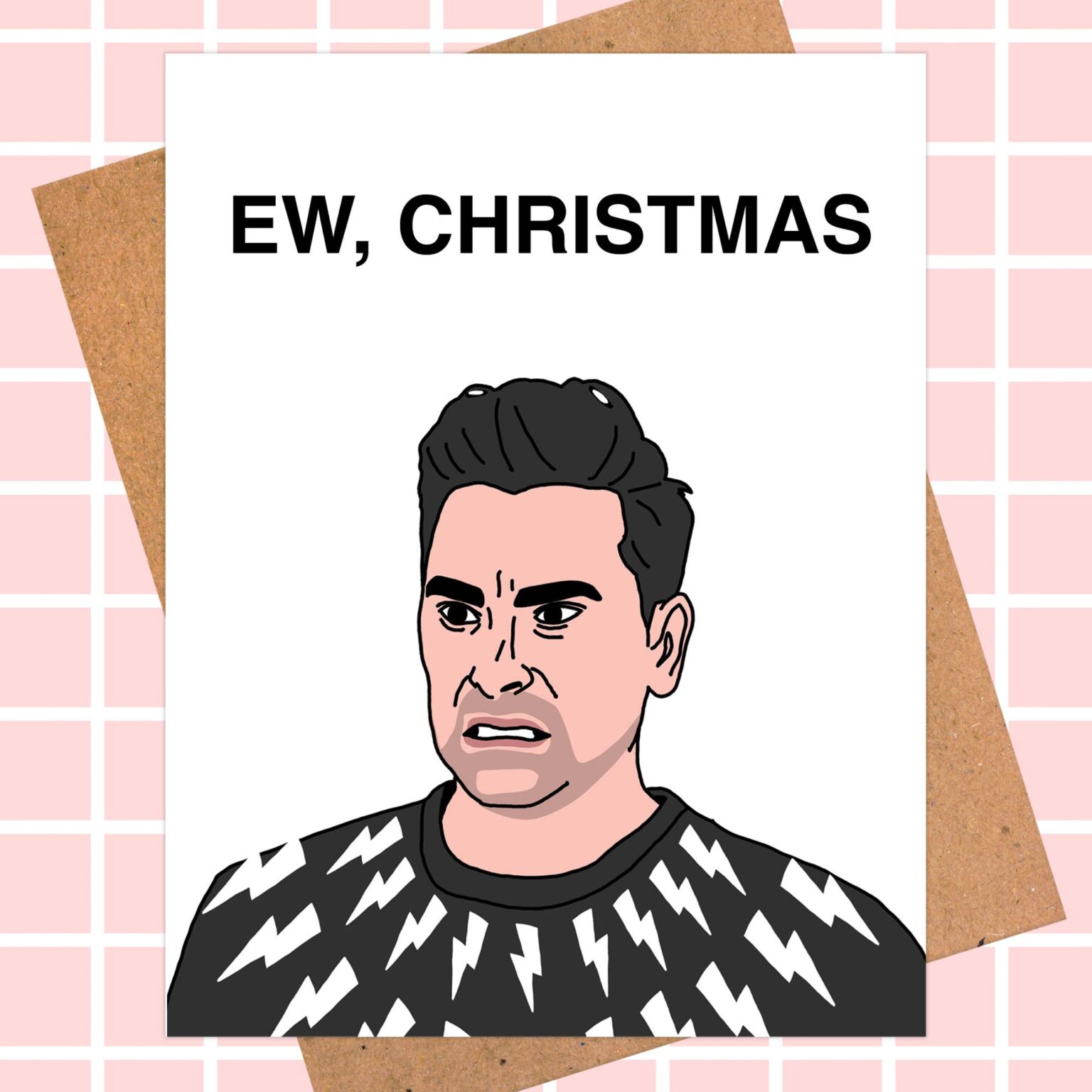 RePop Gifts | Schitt's Creek Christmas Card - David Rose "EW"